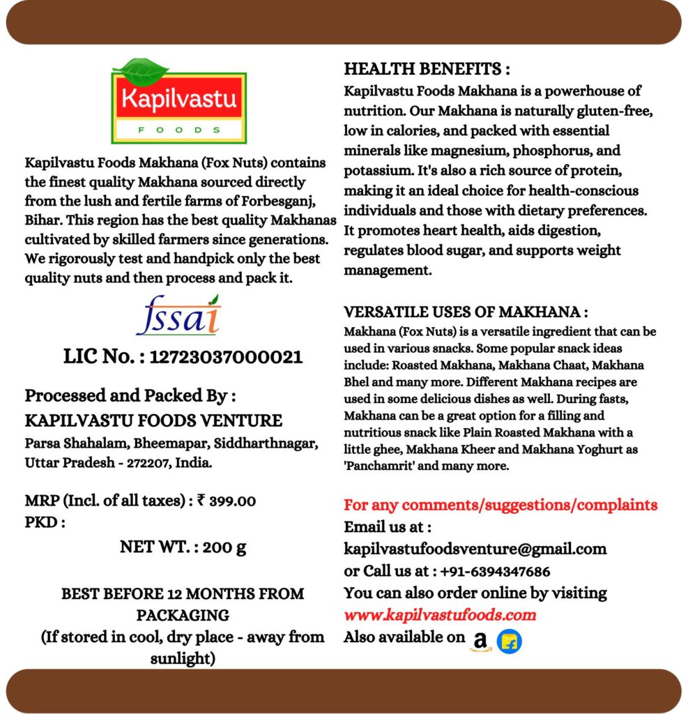 Makhana (Foxnuts) - Kapilvastu Foods